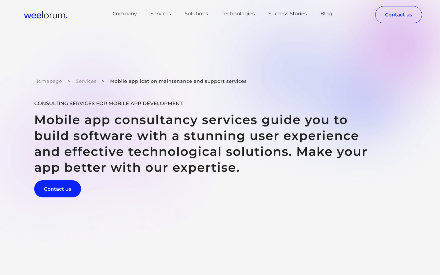Mobile App Consulting Services | Weelorum
